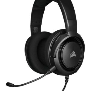 Corsair HS35 - Stereo Gaming Headset - Memory Foam Earcups - Works with PC, Mac, Xbox Series X/ S, Xbox One, PS5, PS4, Nintendo Switch, iOS and Android - Carbon (CA-9011195-NA)