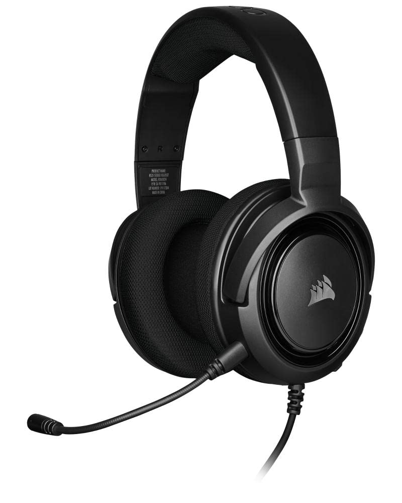 Corsair HS35 - Stereo Gaming Headset - Memory Foam Earcups - Works with PC, Mac, Xbox Series X/ S, Xbox One, PS5, PS4, Nintendo Switch, iOS and Android - Carbon (CA-9011195-NA)