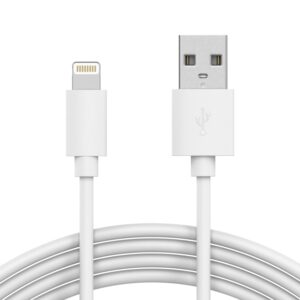 talk works fast-charge lightning cable-mfi-certified for apple iphone 14, 14 pro, 14 plus, 13 , 13 pro , 12, 11 pro/max/mini/plus, xr, xs/max, airpods - 10ft long, heavy-duty cord, white