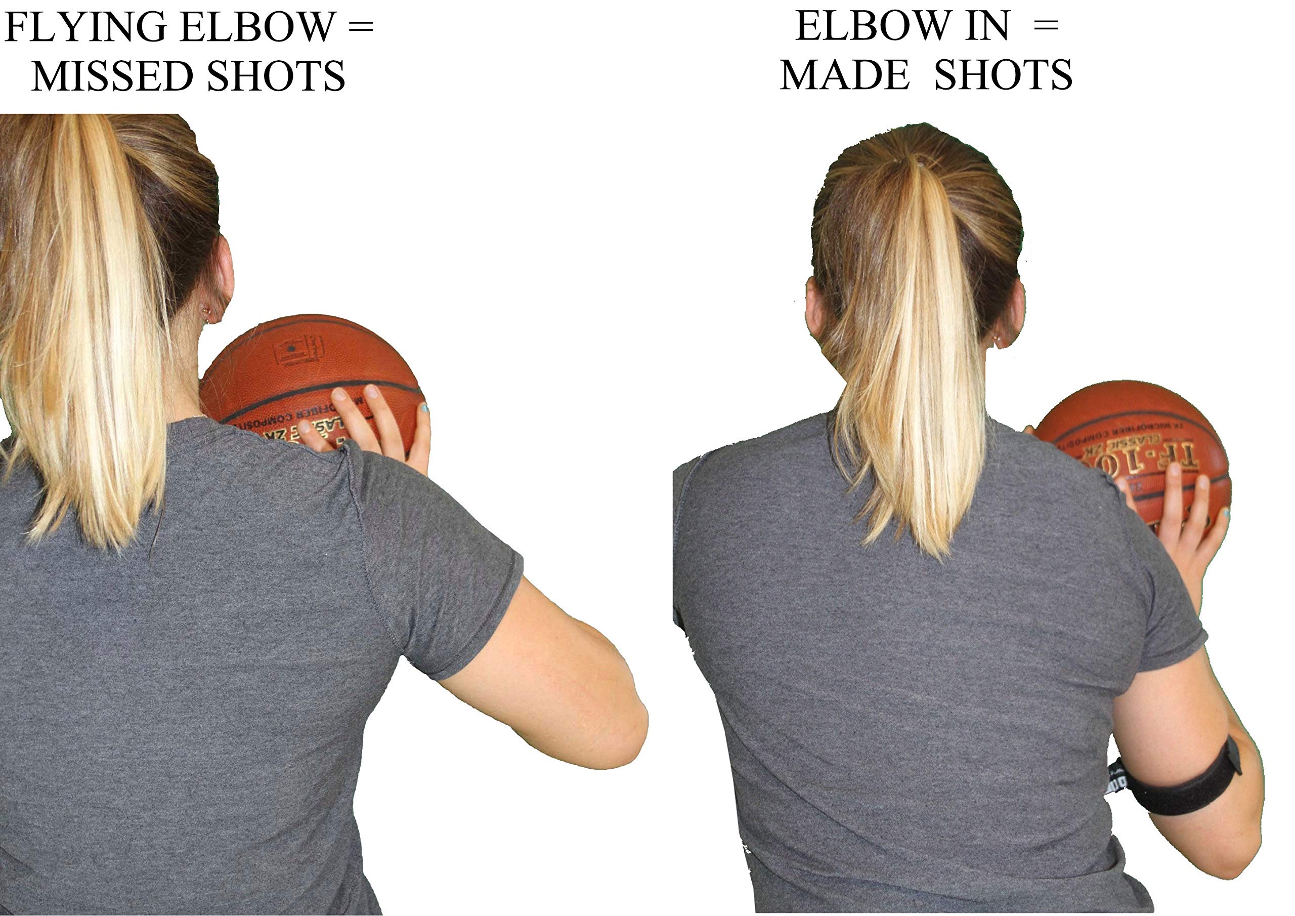 HOOPSKING Straight Shooter Basketball Shooting Training Aid Keeps Elbow in & Follow Thru Straight