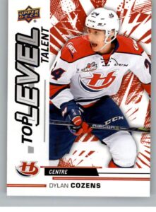 2018-19 upper deck chl top level talent hockey #tl-6 dylan cozens lethbridge hurricanes official canadian hockey league trading card from ud