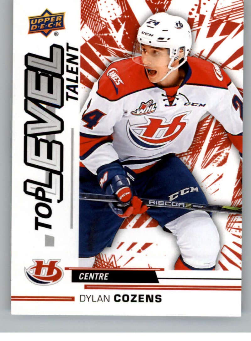 2018-19 Upper Deck CHL Top Level Talent Hockey #TL-6 Dylan Cozens Lethbridge Hurricanes Official Canadian Hockey League Trading Card From UD