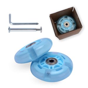 Scooter Rear Wheels, Replacement Back Wheels, Light-up Rear Wheels for Kick Scooter, PU Material-Diameter 80mm