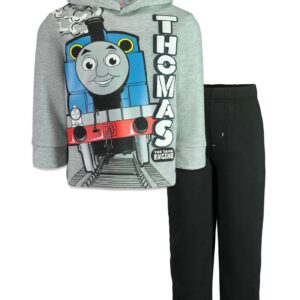 Thomas & Friends Tank Engine Toddler Boys Fleece Hoodie & Pants Set Grey/Black 2T