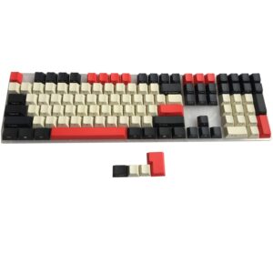 PBT Keycaps Side Printed Thick Cherry MX Key Caps Non-Backlit OEM Profile for 61/87/104/108 MX Switches Mechanical Gaming Keyboard(Earl Red)