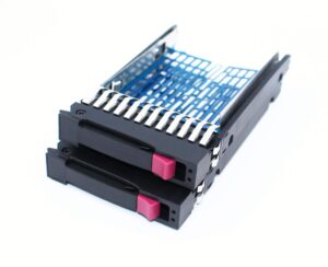 bthebkrs 2-pcs 2.5" sas sata hard drive tray caddy for hp proliant dl360 dl380 ml350 dl385 dl580 g4 g5 g6 g7 378343-002 371593-001