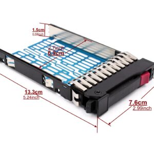 BTHEBKRS 2-Pcs 2.5" SAS SATA Hard Drive Tray Caddy for HP Proliant DL360 DL380 ML350 DL385 DL580 G4 G5 G6 G7 378343-002 371593-001