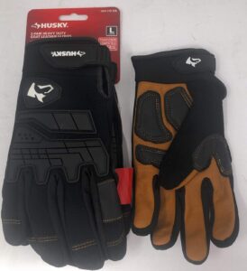 husky heavy duty goat leather gloves (2-pack) large size