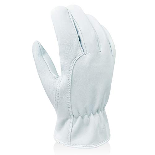 Intra-FIT Premium Goatskin Leather Driver Glove Work Gloves For General work/Truck Driving/Warehouse/Gardening/Farm