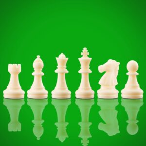 2 Sets Chess Pieces Chess Pawns Tournament Chess Set for Chess Board Game, Pieces Only and No Board, White and Black