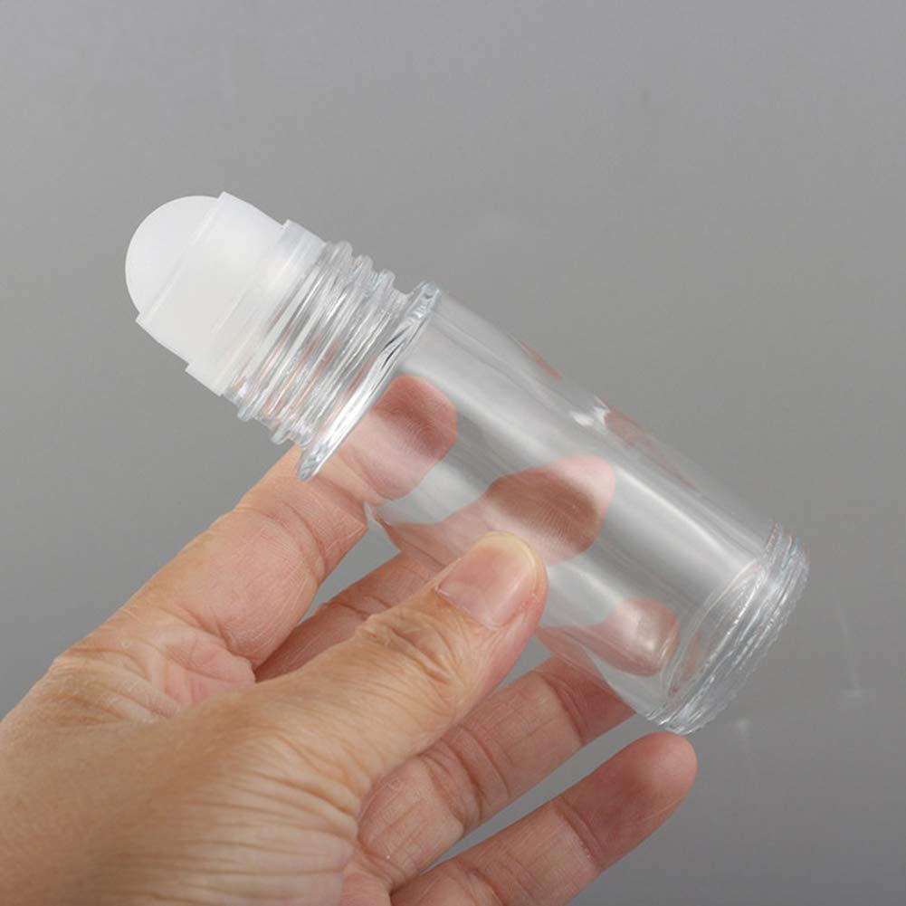 4PCS 30ml Essential Oil Roller Bottles,Empty Refillable Clear Glass Roll-on Bottles Perfume Roller Bottles with plastic Roller Balls and Black Lids