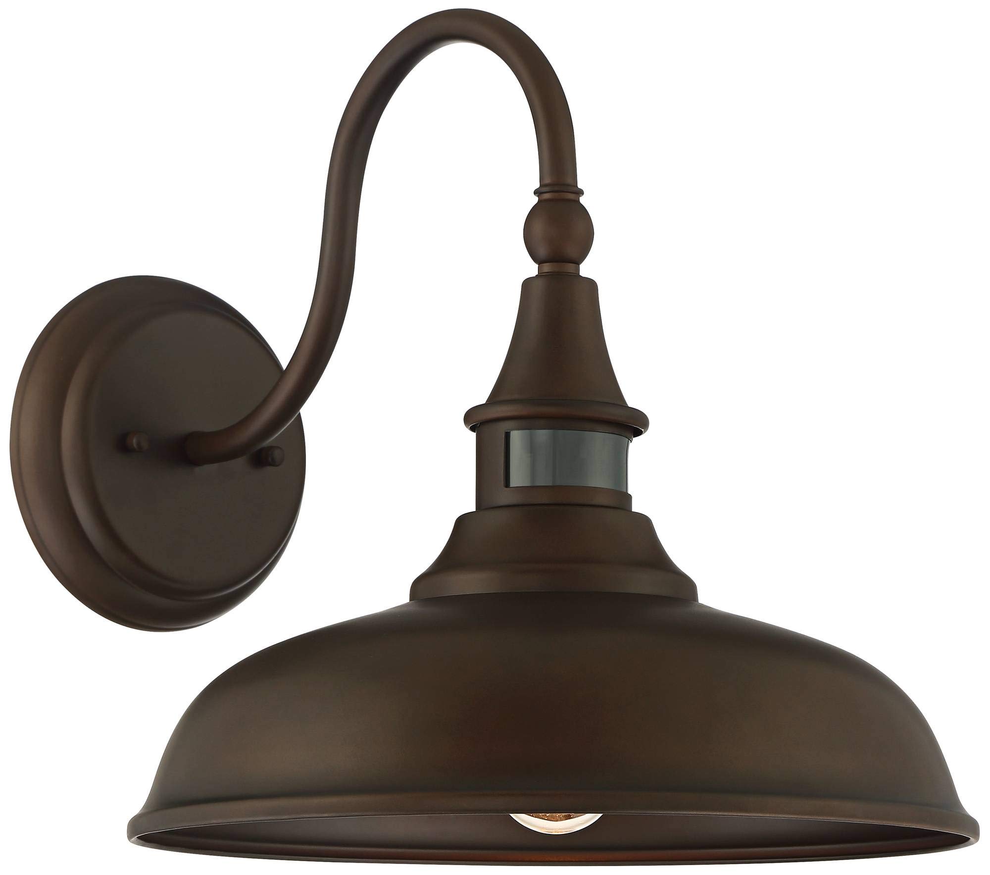 John Timberland Gough Rustic Farmhouse Outdoor Barn Light Fixture Bronze 12 1/2" Dusk to Dawn Motion Sensor for Exterior House Porch Patio Outside Deck Garage Yard Front Door Garden Home