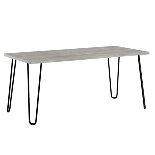 LAVISH HOME Modern Industrial Coffee Table with Hairpin Legs, 41 Inch, Gray