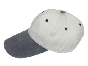 broner washed cotton swordfish cap with contrast color bill, stone with charcoal