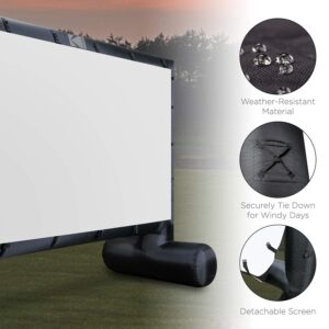 KODAK Inflatable Outdoor Projector Screen | 14.5 Feet, Blow-Up Screen for Movies, TV, Sports Games & More | includes Air Pump, Storage Carry Case, Stakes, Repair Patches