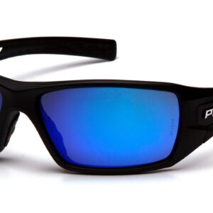 Pyramex Velar Safety Glasses, Black Frame/Ice Blue Mirror Lens