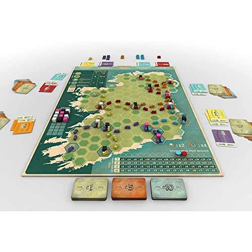 Capstone Games: Irish Gauge, Strategy Board Game, High Player Interaction, Quick 60 Minute Play Time, 3 to 5 Players, Ages 12 and Up