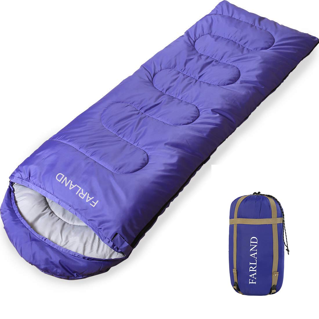 FARLAND Sleeping Bags 20℉ for Adults Teens Kids with Compression Sack Portable and Lightweight for 3-4 Season Camping, Hiking,Waterproof, Backpacking and Outdoors