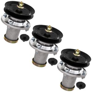 8ten mower spindle with pulley for husqvarna 48 inch deck ez 4824 rz 4824f 539112170 532112171 3 pack