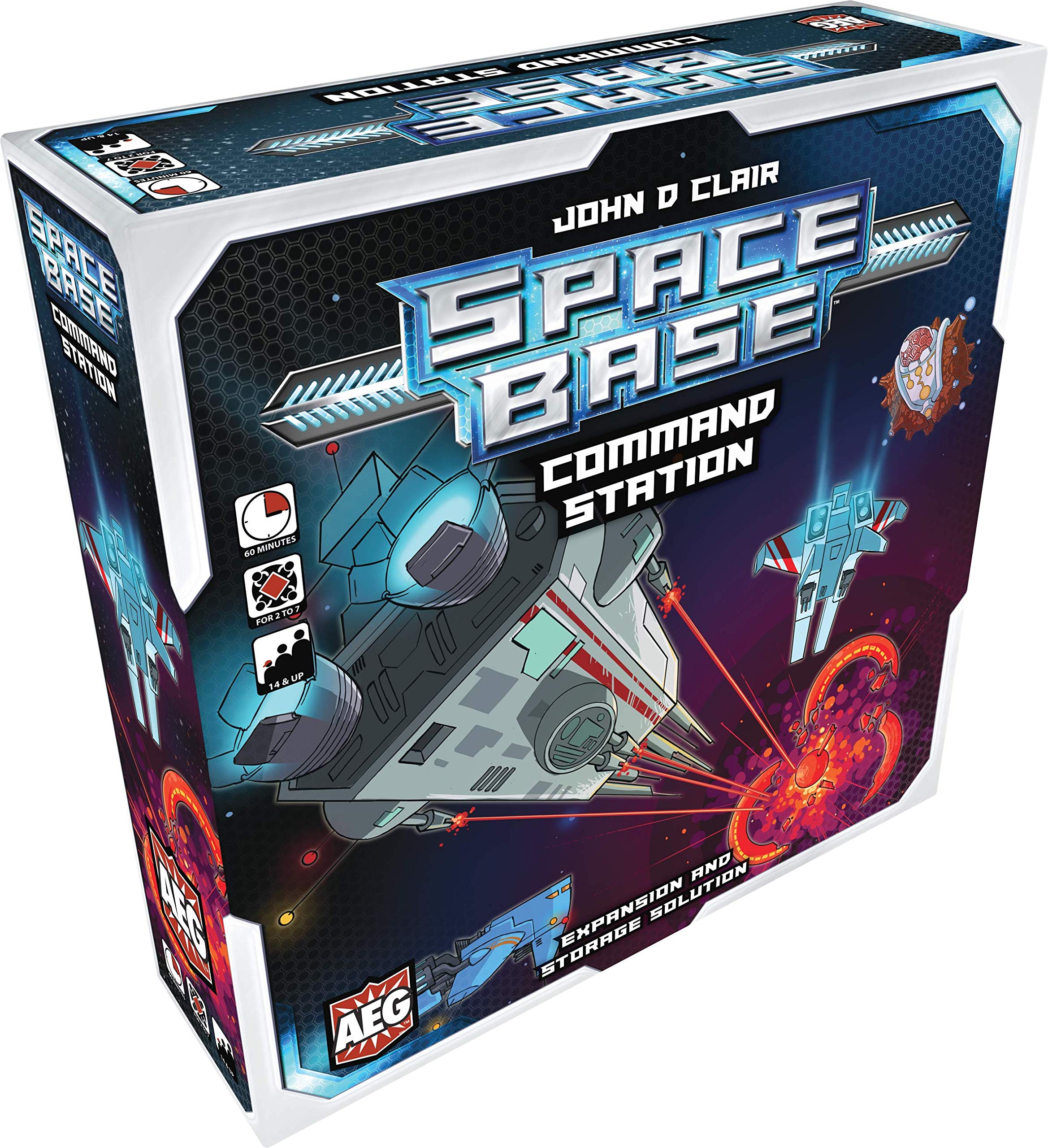 Alderac Entertainment Group (AEG) Space Base Command Station - Board Game, Dice Game, Storage Solution, 2 to 7 Players, 60 Minute Play Time, for Ages 14 and Up, Alderac Entertainment Group (AEG)