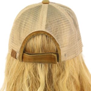 CC Everyday Distressed Trucker Mesh Summer Vented Baseball Sun Cap Hat Mustard