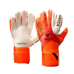 haploon youth goalie goalkeeper gloves kids professional goalkeeper gloves,soccer football training goalkeeper secure gloves with finger protector-carry tote included (orange, 5#)