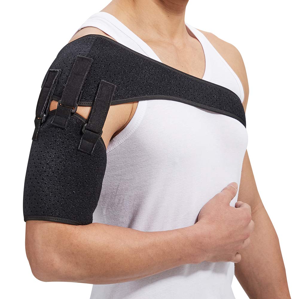 ACKEIVTO Shoulder Belt Support Arm Sling For Stroke Hemiplegia Subluxation Adjustable Right Left Single Pads Dislocation Recovery Rehabilitation Straps Shoulder Brace