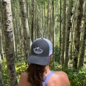 HORN GEAR Trucker Hat - Mountain Hat Edition (Charcoal/White)