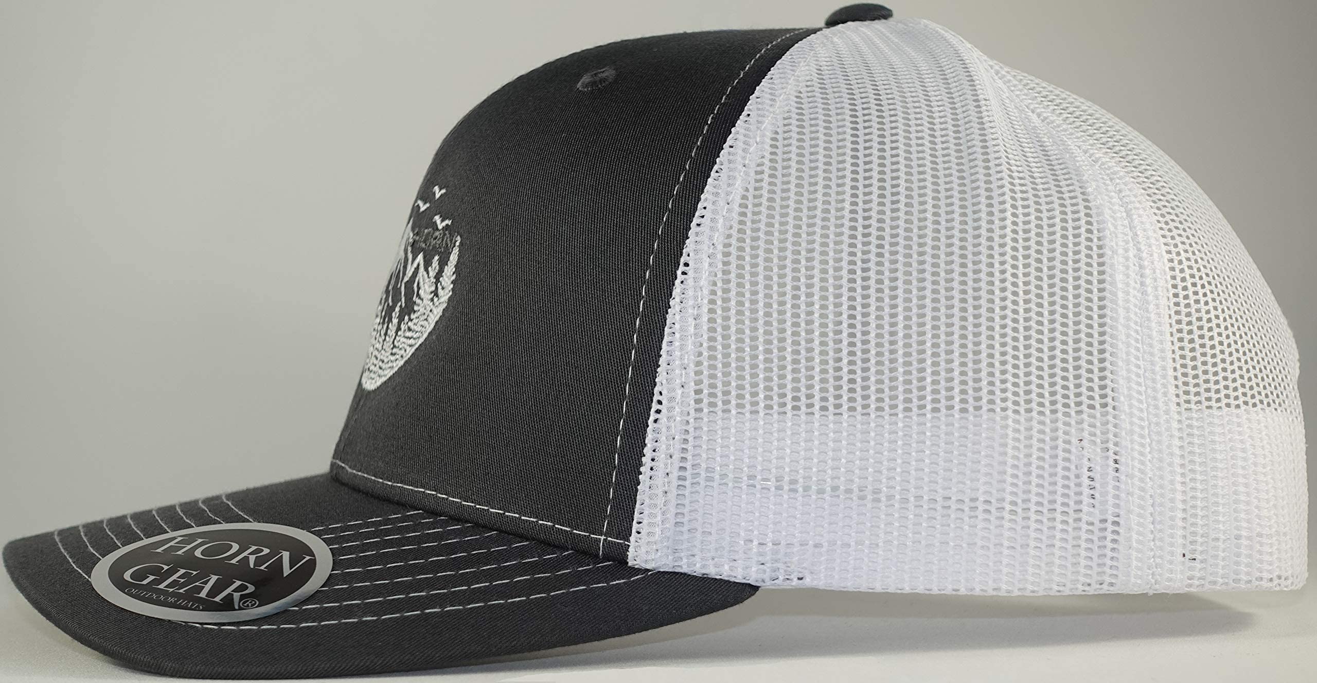 HORN GEAR Trucker Hat - Mountain Hat Edition (Charcoal/White)