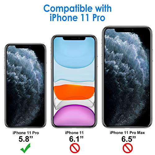 JETech Case for iPhone 11 Pro 5.8-Inch, Non-Yellowing Shockproof Phone Bumper Cover, Anti-Scratch Clear Back (Clear)