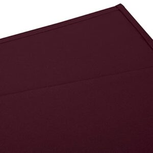 Waysle Rectangle Tablecloth - 70 x 120 Inch - Burgundy Rectangular Table Cloth for 6 or 8 Foot Table in Washable Polyester - Great for Wedding, Restaurant, Party, Banquet Decoration