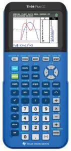 texas instruments 84plce/tbl/1l1/x ti-84 plus ce graphing calculator, bionic blue (renewed)