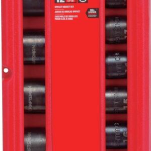 CRAFTSMAN Impact Socket Set, Metric, 1/2", 12Piece (CMMT15885)