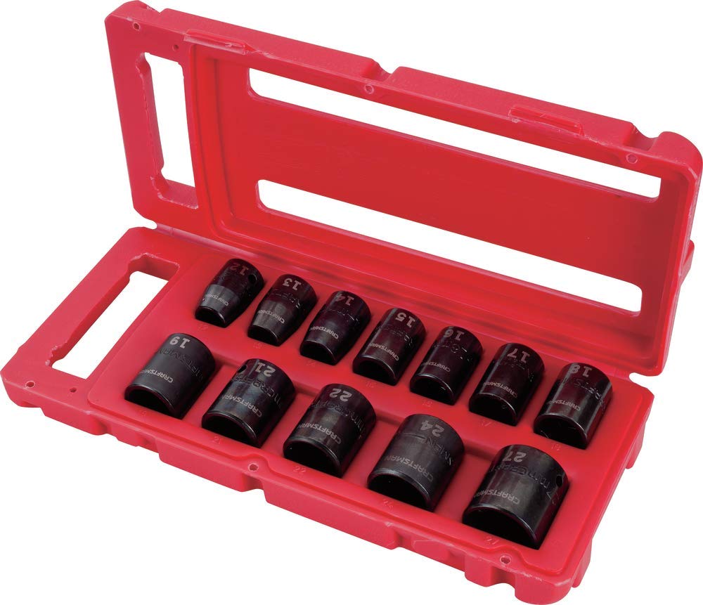 CRAFTSMAN Impact Socket Set, Metric, 1/2", 12Piece (CMMT15885)