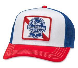 american needle pabst blue ribbon valin mesh back adjustable snapback trucker hat