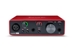 focusrite scarlett solo 3rd gen usb audio interface for guitarists, vocalists, podcasters or producers to record and playback studio quality sound