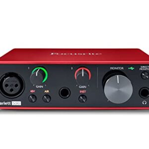 Focusrite Scarlett Solo 3rd Gen USB Audio Interface for Guitarists, Vocalists, Podcasters or Producers to record and playback studio quality sound