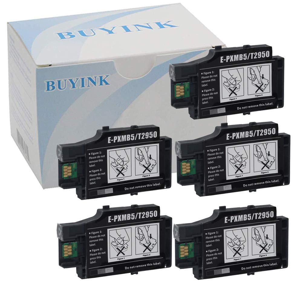 buyink 5 Pack Remanufactured T2950 Maintenance Box Compatible for WF-100 WF-110 WF-100W WF-110 Printer