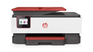 hp officejet pro 8035 all-in-one wireless printer - includes 8 months of ink, hp instant ink, works with alexa - coral (4kj65a)