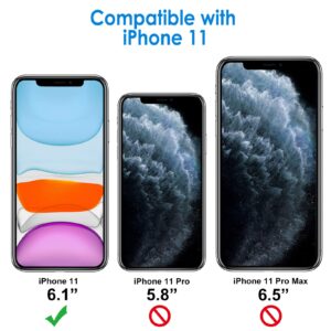 JETech Case for iPhone 11 6.1-Inch, Non-Yellowing Shockproof Phone Bumper Cover, Anti-Scratch Clear Back (Clear)