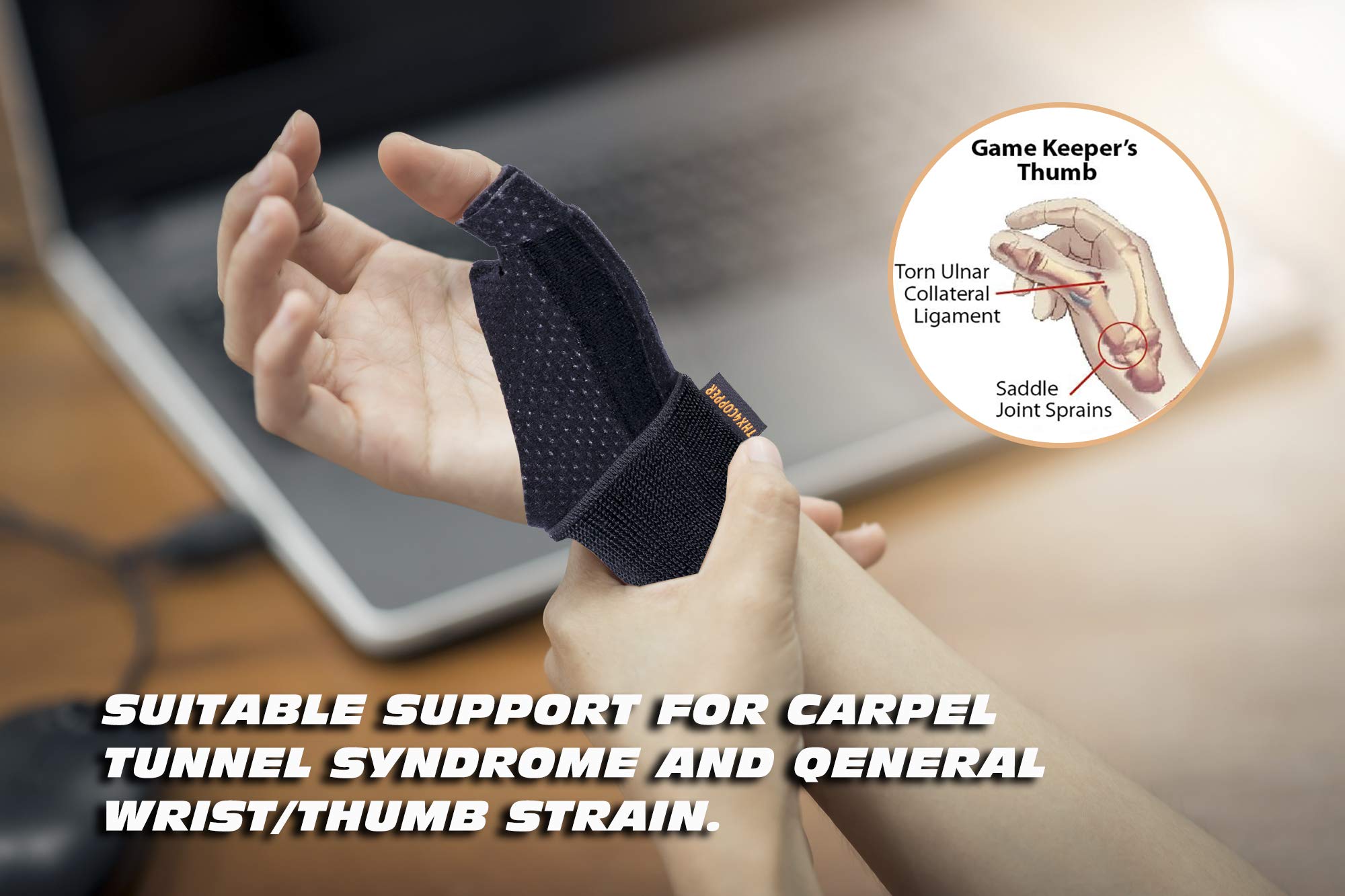 THX4COPPER Reversible Thumb&Wrist Stabilizer Splint for BlackBerry Thumb,Trigger Finger, Pain Relief, Arthritis,Tendonitis, Sprained, Carpal Tunnel, Stable, Lightweight, Breathable