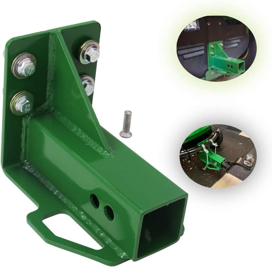 NIXFACE Rear Trailer Hitch Receiver Fit for John Deere Gator 4x2 6x4 Old Style W/Bolts Green