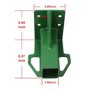 NIXFACE Rear Trailer Hitch Receiver Fit for John Deere Gator 4x2 6x4 Old Style W/Bolts Green