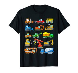 construction excavator shirt for boys girls men and women t-shirt