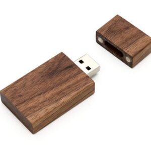 5 Pack Rectangle Walnut Wood 2.0/3.0 USB Flash Drive USB Disk Memory Stick with Wooden (2.0/32GB)