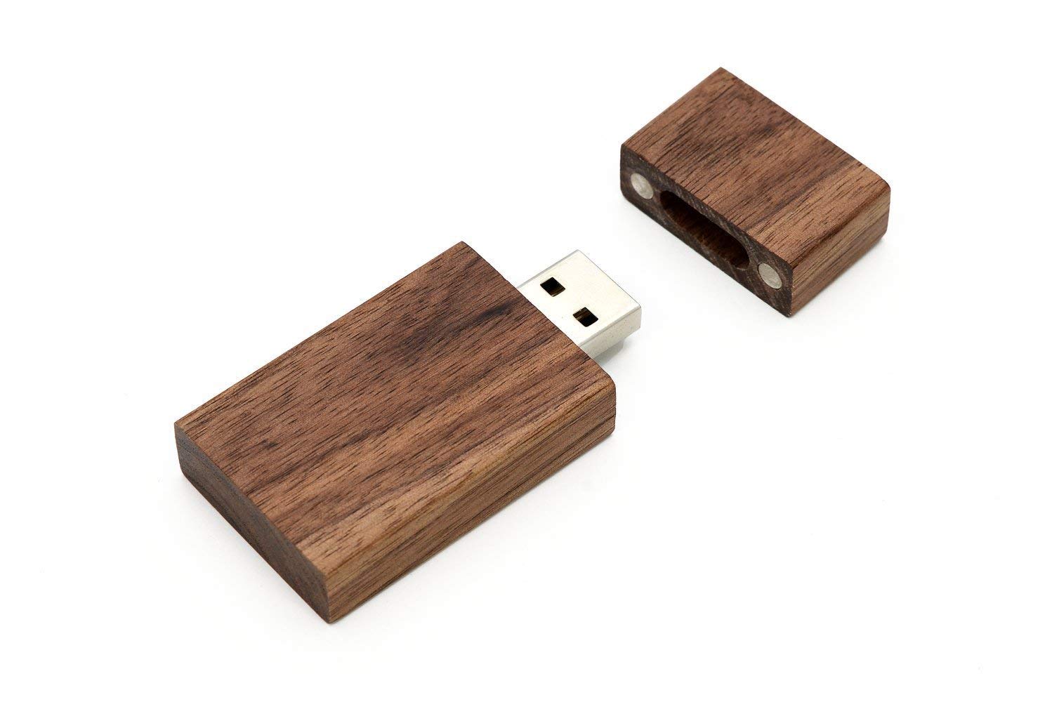 5 Pack Rectangle Walnut Wood 2.0/3.0 USB Flash Drive USB Disk Memory Stick with Wooden (2.0/32GB)