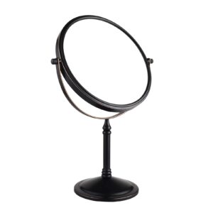 nicesail tabletop makeup mirror, double-side 1x-10x, 360 swivel cosmetic mirror for table desk, no light oil rubbed bronze (8 inch, 10x)