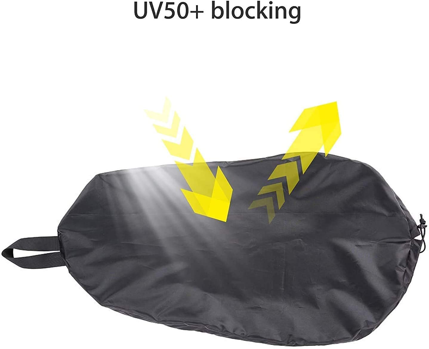 Linkhood Breathable Adjustable UV50+ Blocking Kayak Cockpit Cover Seal Cockpit Protector Ocean Cockpit Cover 51.2" x 25.6"(X-Large)