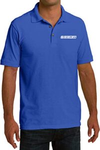 ford mustang shelby crest pocket print pique polo, royal 3xl