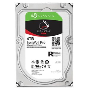 seagate 4tb ironwolf pro 7200rpm sata 6gb/s 128mb cache 3.5-inch nas hard disk drive (st4000ne0025) (renewed)